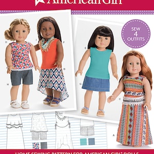 Simplicity Pattern 8040/S0170 AMERICAN GIRL Doll Sewing Patterns- 4 ...