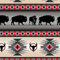 Buffalo Duty Plains Panel Cotton 35 Inches X45 Inches Wide - Etsy