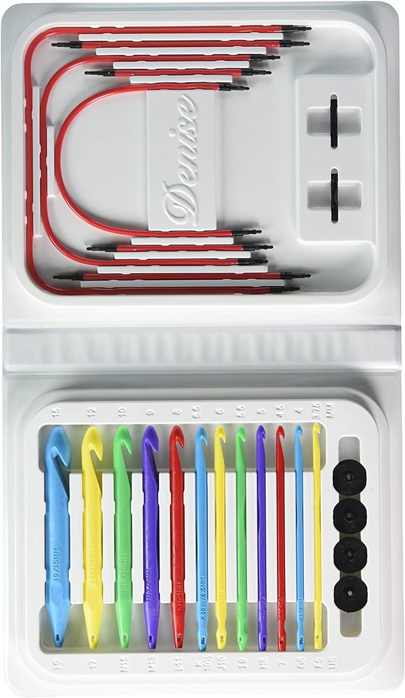 Denise Interchangeable Crochet Kit Tunisian Hooks Brights! New! Hooks ...