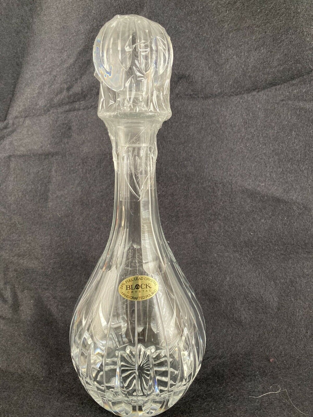 Vintage Block Blown/cut Lead Crystal Decanter Poland- New! Gorgeous! - Etsy
