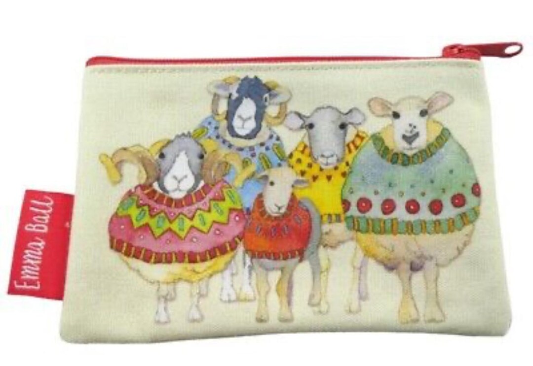 Sheep in Sweaters Zippered Coin Purse/ Small Notions Bag- Adorable ...