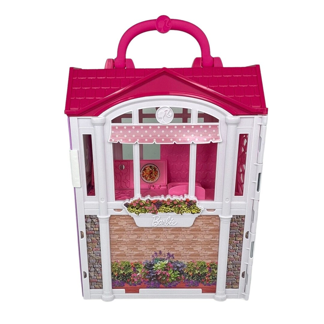 Vintage Mattel Barbie Glam Getaway Fold N Go House Take and Carry ...
