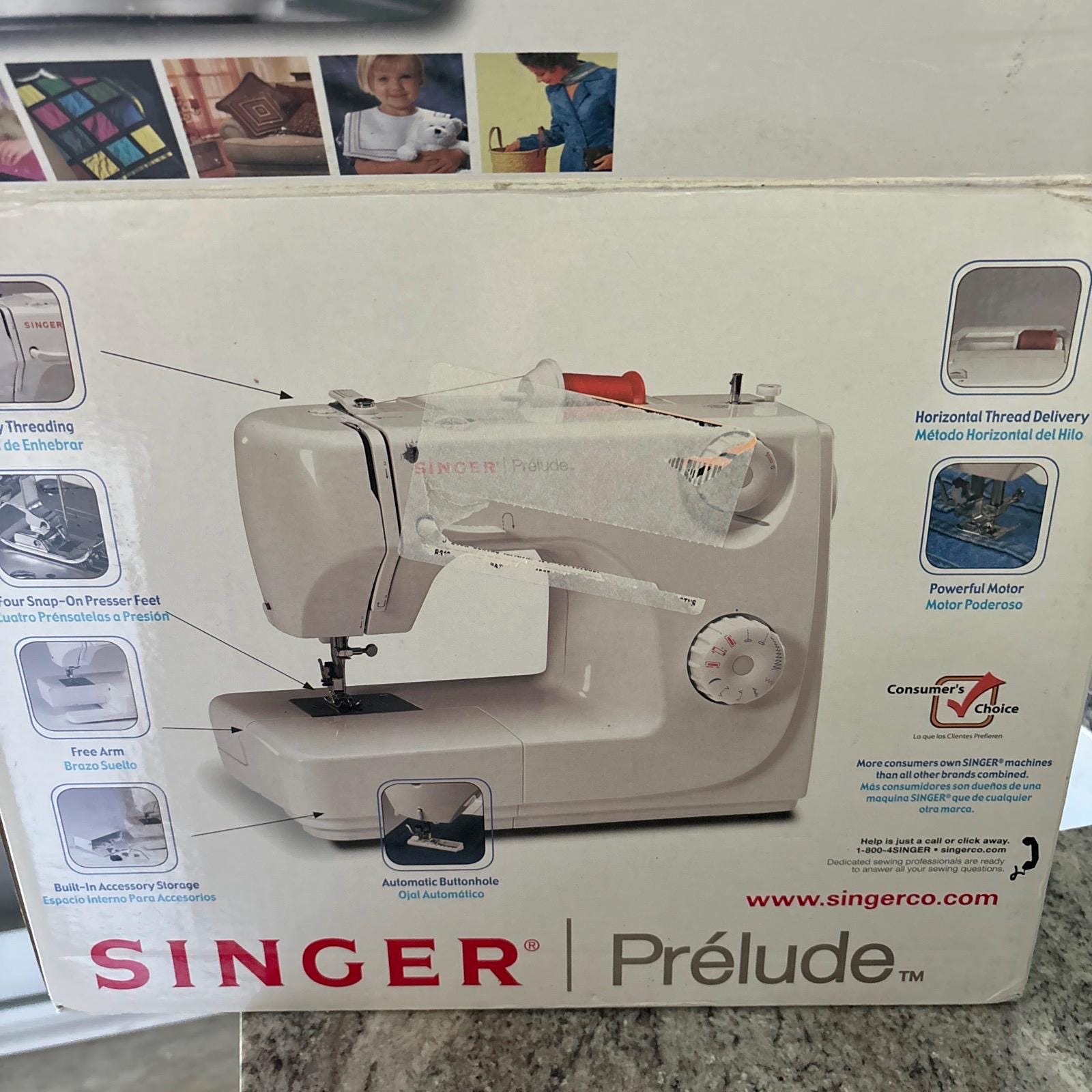 Singer Prelude Sewing Machine 8280 W/ Accessories, Cover, Manual, Pedal ...
