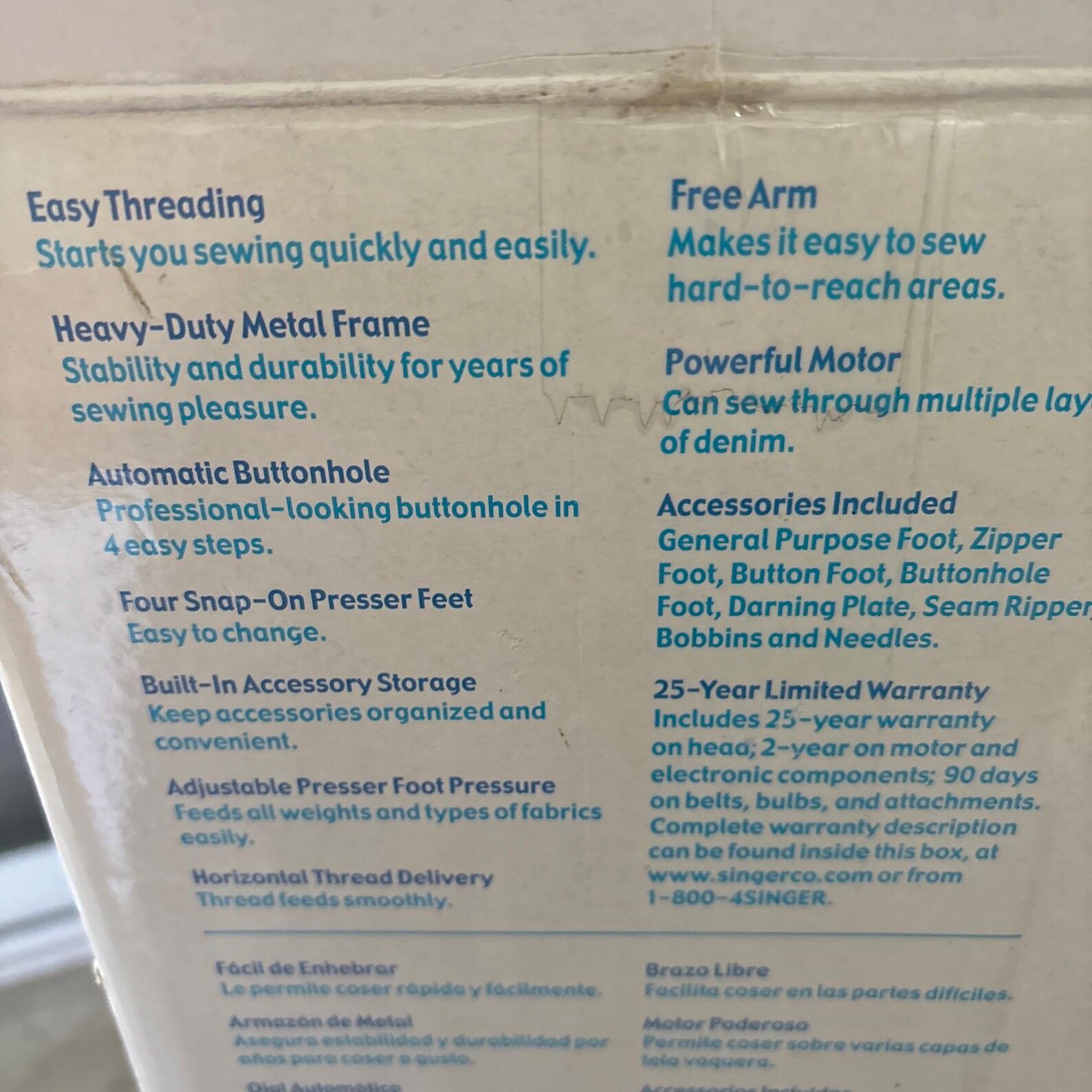 Singer Prelude Sewing Machine 8280 W/ Accessories, Cover, Manual, Pedal ...