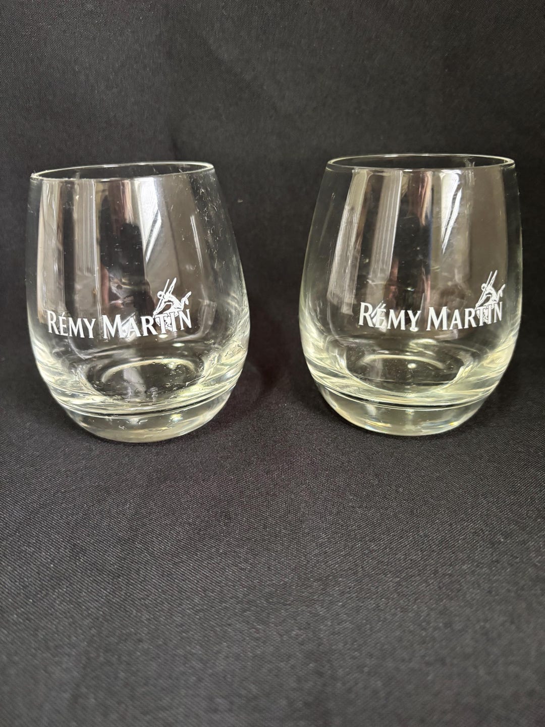 Remy Martin Etched Glasses Fine Champagne Cognac Glasses Nice! Set of 2 ...