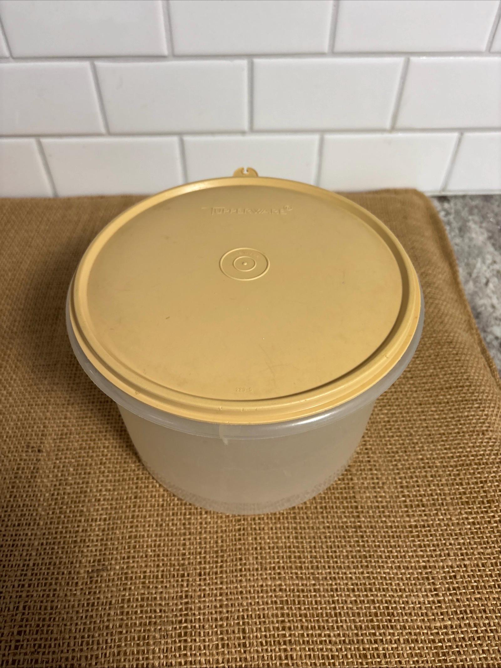 Vintage Tupperware Container 266-10 With 229-5 Tan Lid Retro Kitchen ...