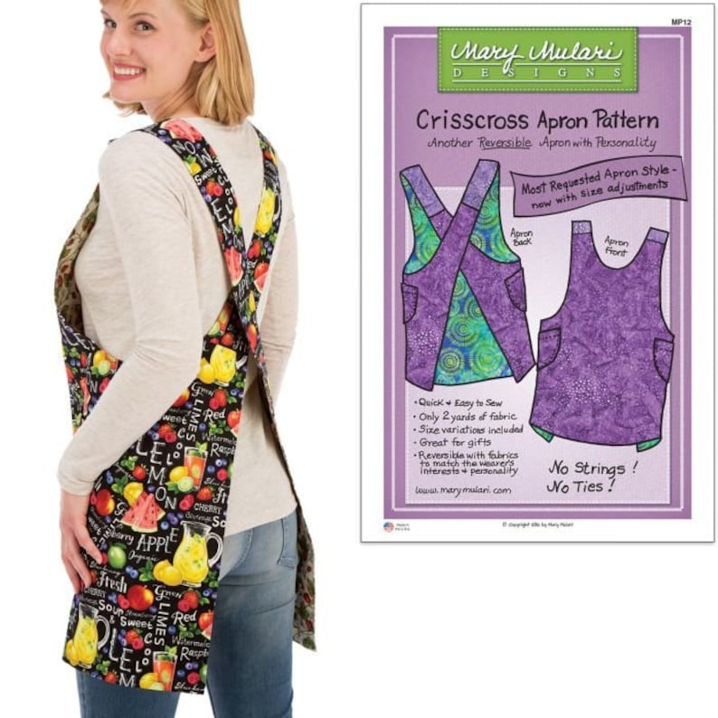 Mary's Productions Mary Mulari Crisscross Apron Pattern, Original ...