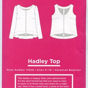 HADLEY Top by Grainline Studio- Advanced Beginning Sewing Pattern ...