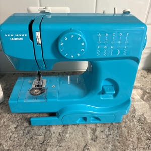 Janome New Home Compact Mini - Rare Turbo Teal Color Model 525B Sewing ...