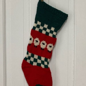 Sheep Christmas Stocking Knitting Pattern- Farmhouse, Folk Art ...