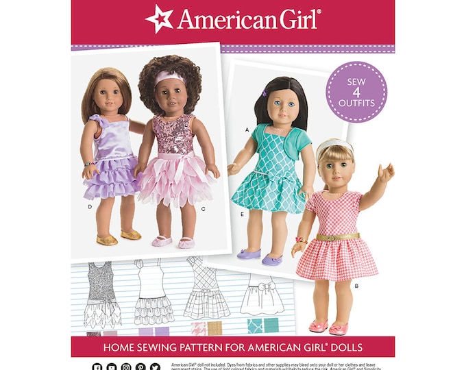 Simplicity Pattern 8536 AMERICAN GIRL Doll Sewing Patterns- 4 Outfits ...