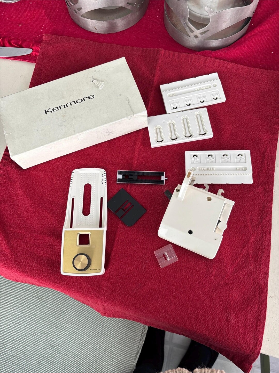 Vintage Sears Kenmore Buttonholer and Attachments in Box With ...