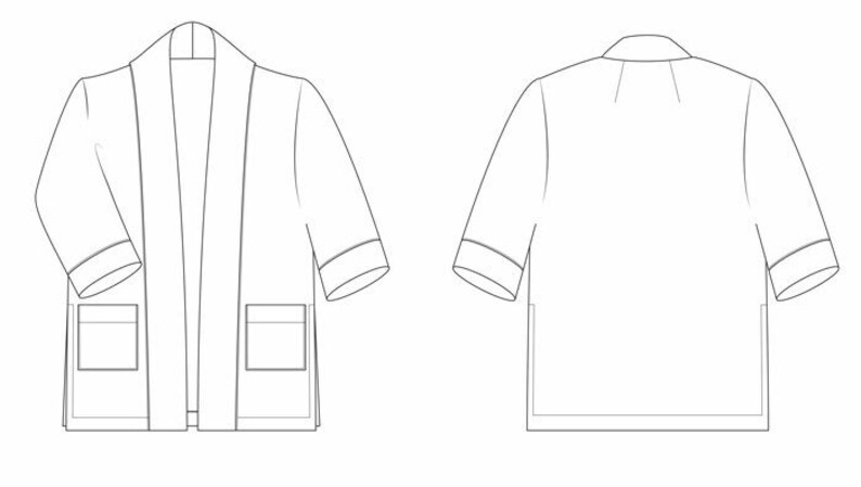 Ikina Two Jacket Sewing Pattern by the Sewing Workshop, Includes Sizes ...