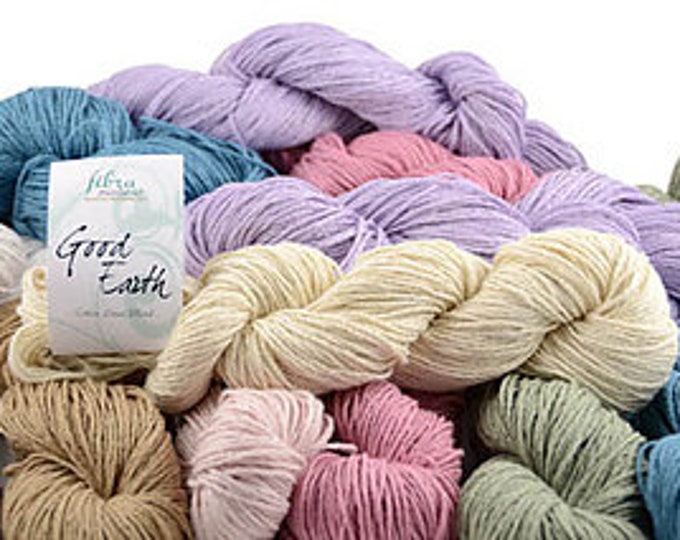Fibra Natura Good Earth Yarn Solid Colors! Linen/ Cotton Blend! 170 ...