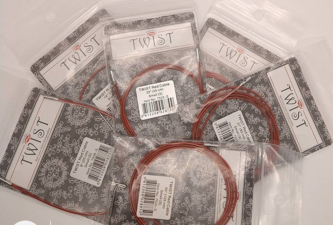 SET OF 6-chiaogoo Twist Red SMALL Cables- Chiaogoo Interchangeable ...