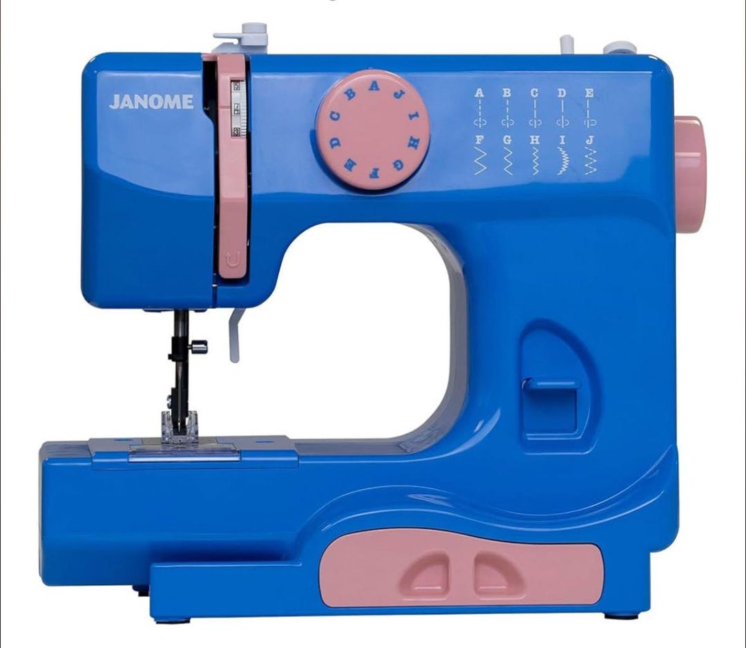 Janome New Home Compact Mini - Rare ”bubble Yum” Color Model 525B Sewing Machine Works Great! W ...