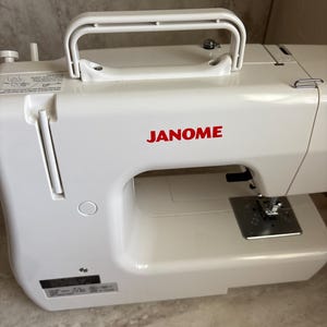 New Home Janome Compact Sewing Machine Model HF107 Working W/ Extras ...