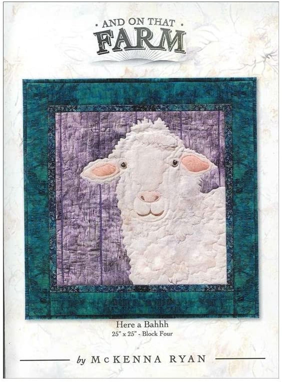 And on That Farm, Here a Bahhh Pattern, Sheep Quilting Pattern- 25" X ...