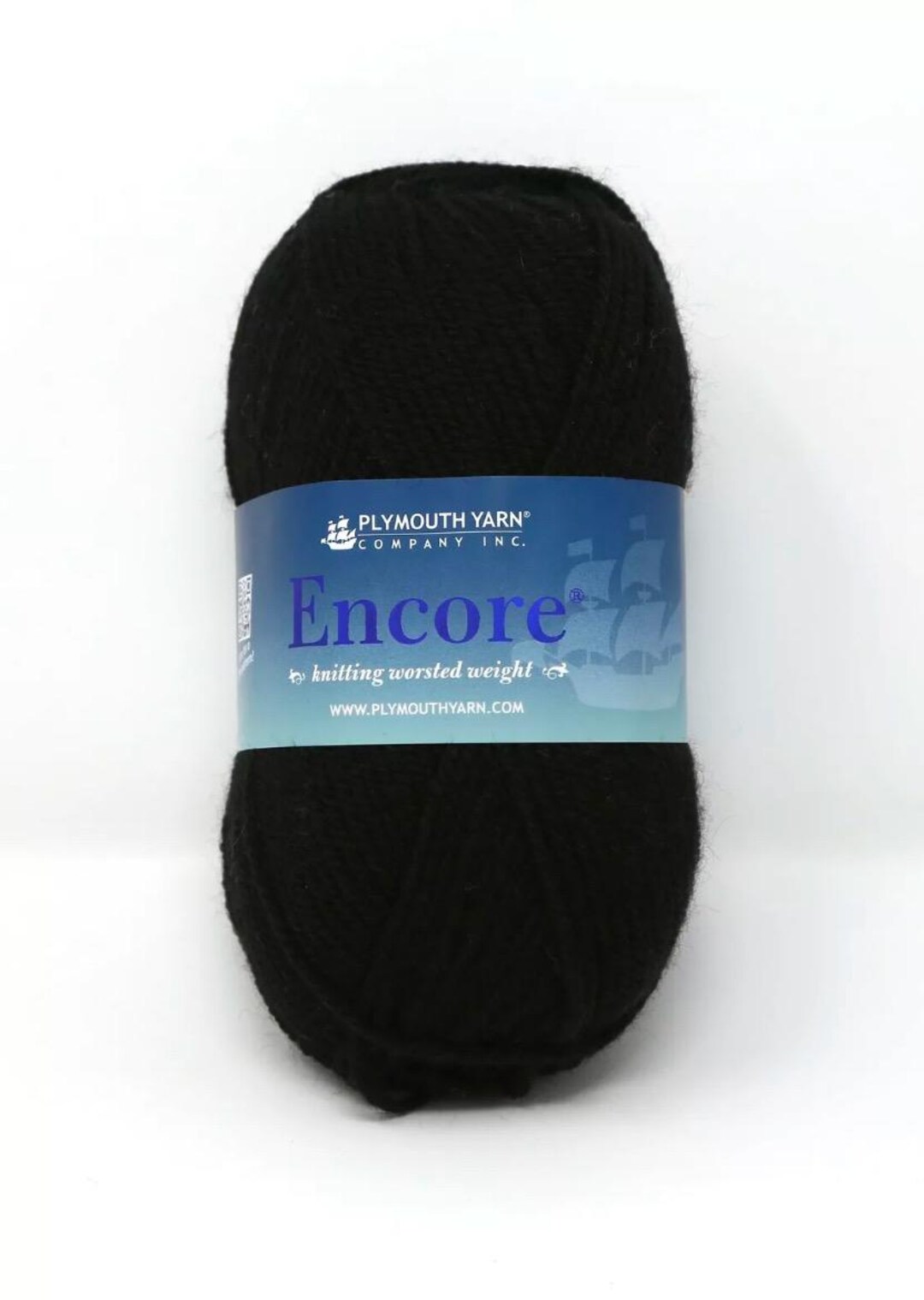 Plymouth Encore Yarn Black Color 217- 3.5 Oz 200yd Acrylic Wool Mix ...
