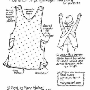 Mary's Productions Mary Mulari Crisscross Apron Pattern, Original ...