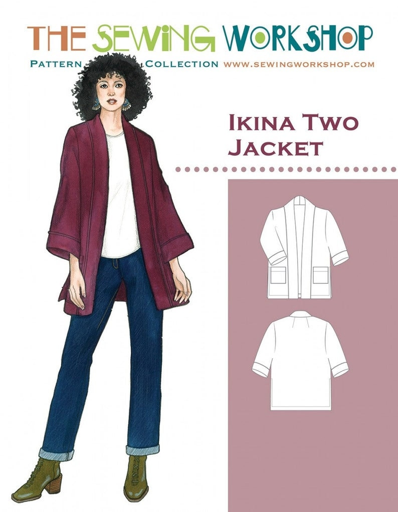 Ikina Two Jacket Sewing Pattern by the Sewing Workshop, Includes Sizes ...