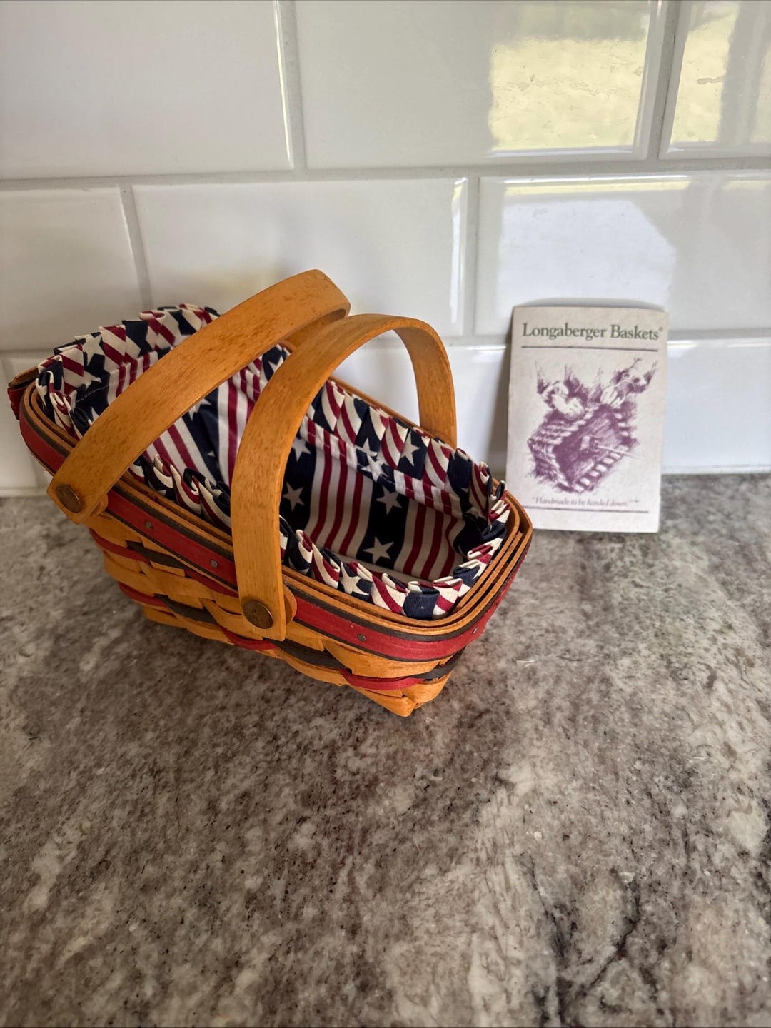 Longaberger 1996 All American Summertime Basket W/liner & Brochure ...