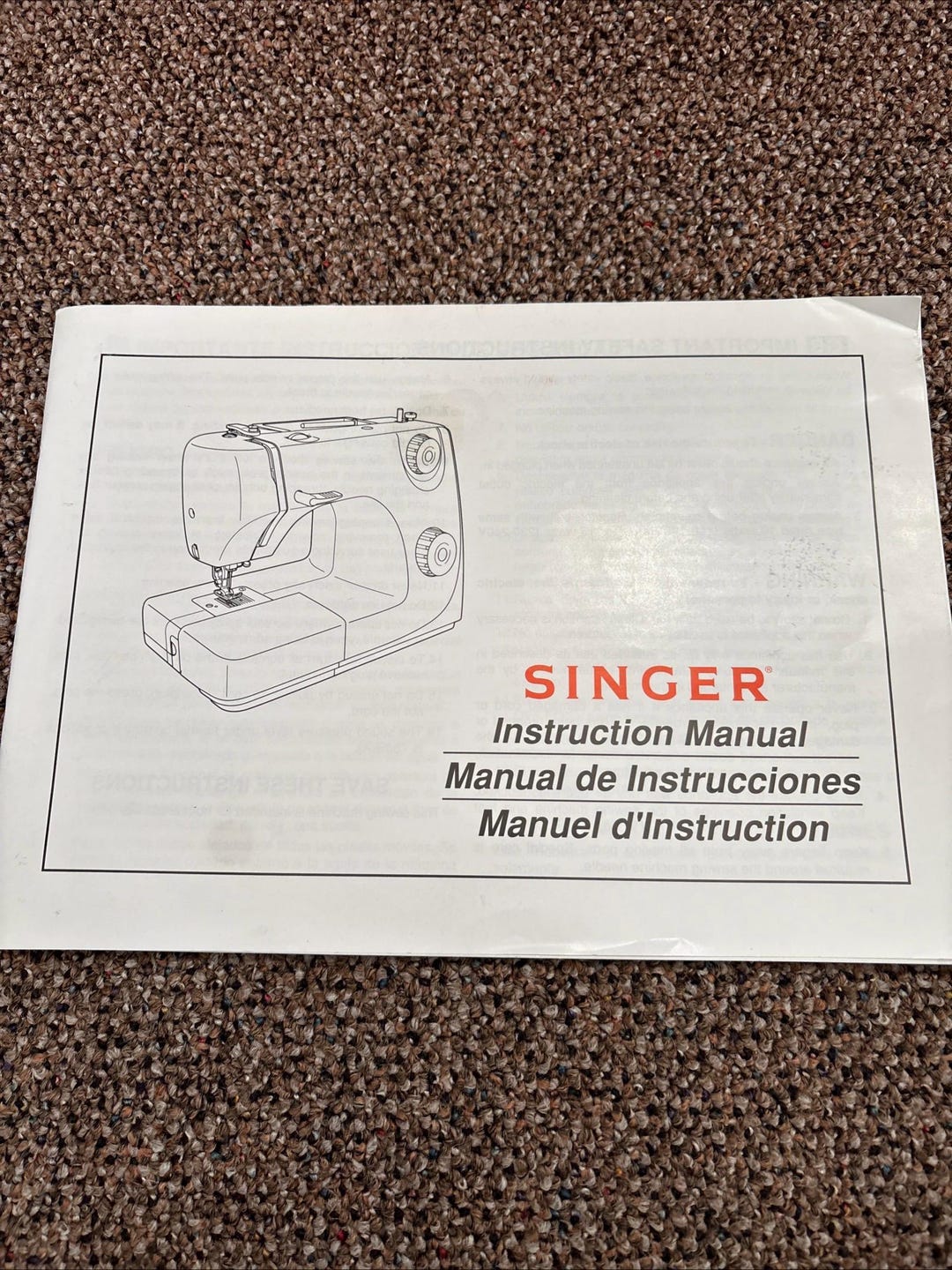 Singer 8280, 8280C Manual Sewing Machine Instructions- Physical Manual ...