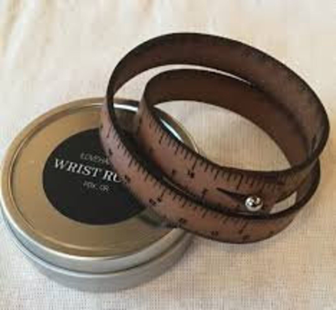Crossover Wrist Ruler - 15" - Medium Brown Leather! Metric & Inches W ...