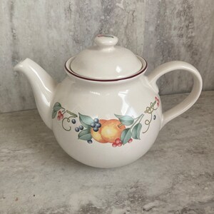 Corelle Coordinates Stoneware Abundance Teapot Fruit, 5 Cup Capacity ...