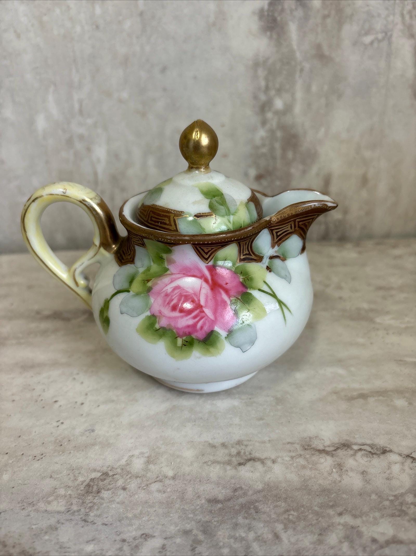 Antique NIPPON Hand Painted PITCHER Roses With Gold - Gorgeous Piece ...