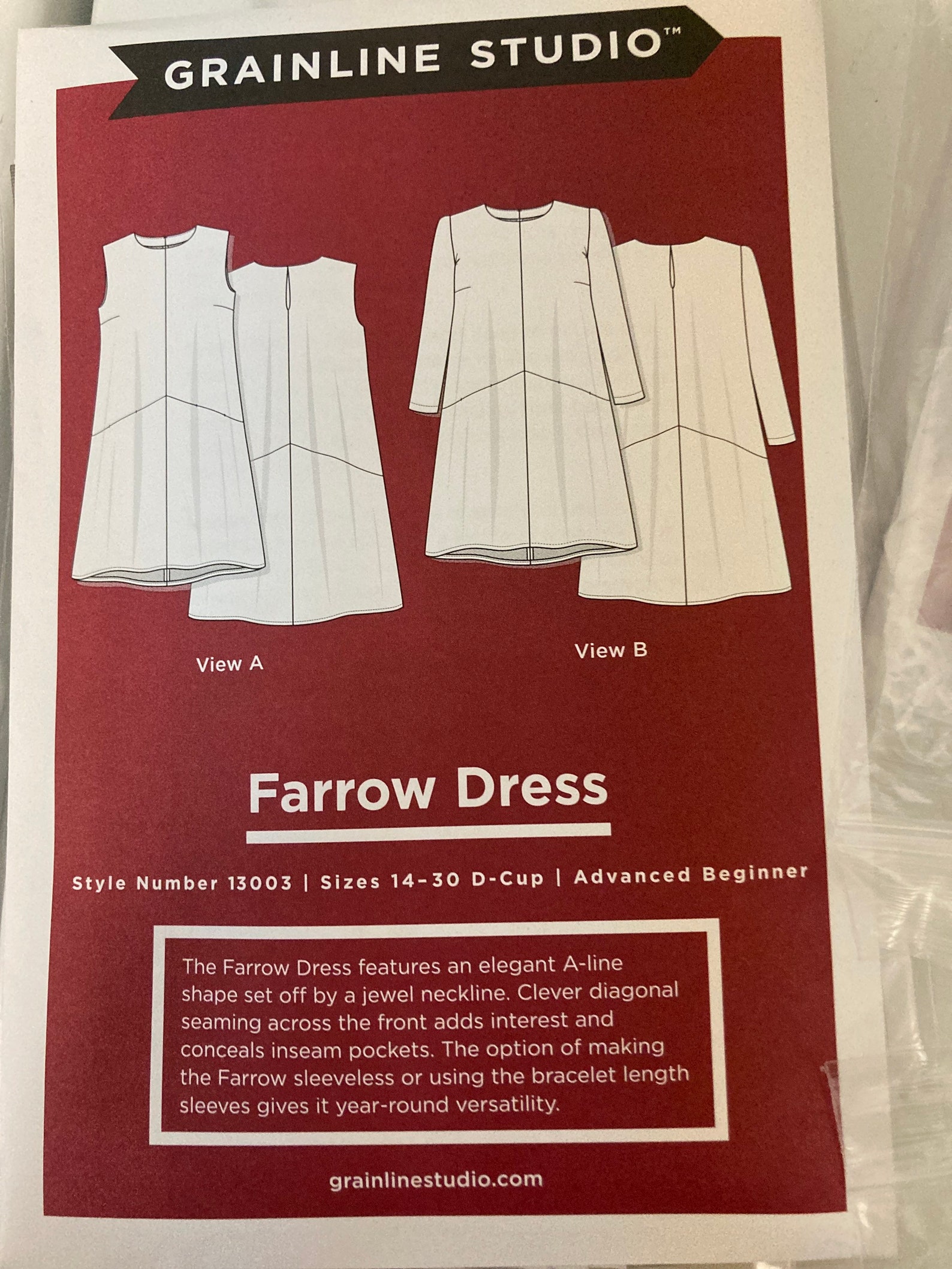 FARROW DRESS by Grainline Studio- Plus Size- Awesome Sewing Pattern ...