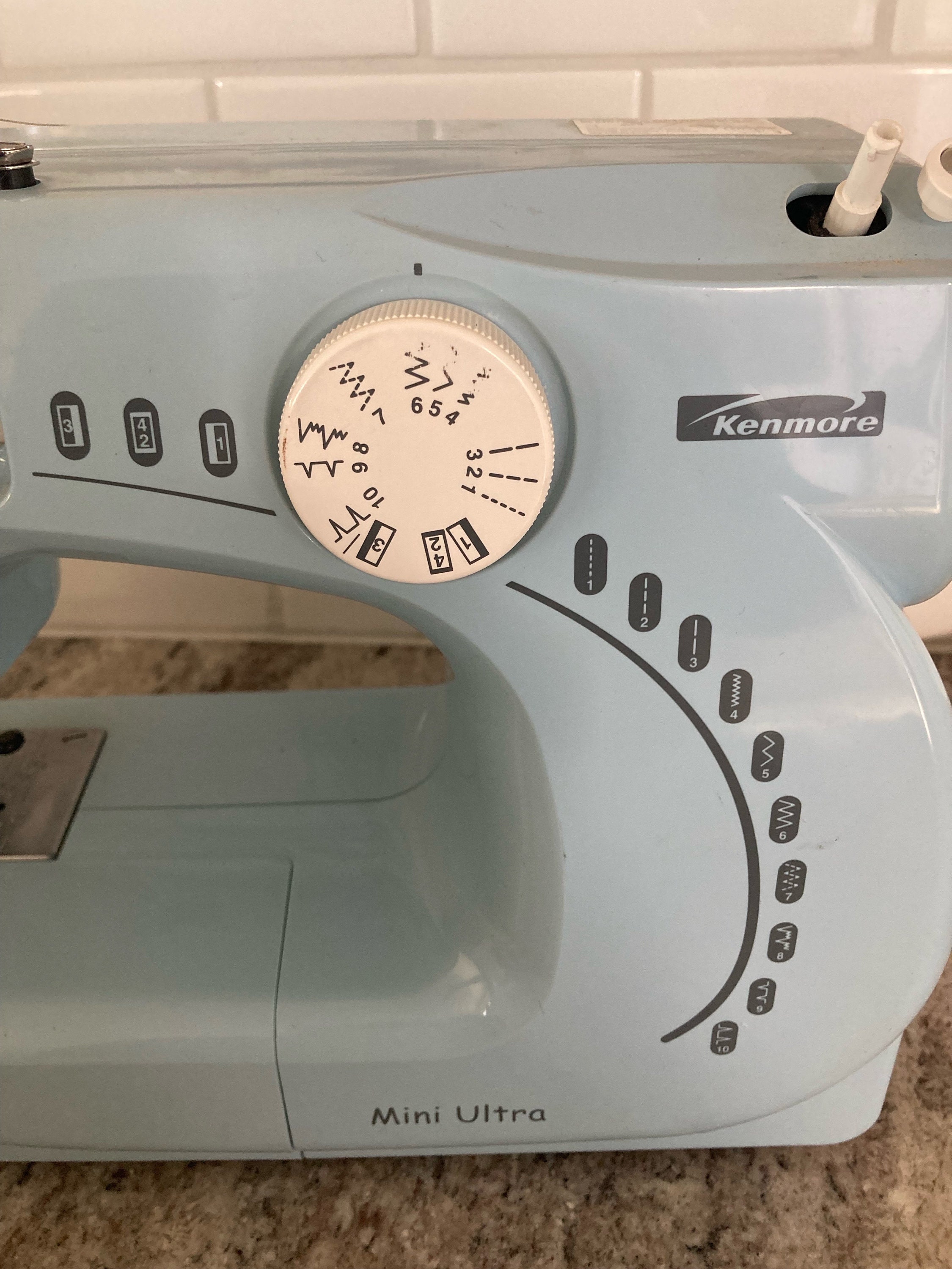 Kenmore Mini Ultra Light Blue Sewing Machine 385.11206300 Pedal, Cord ...
