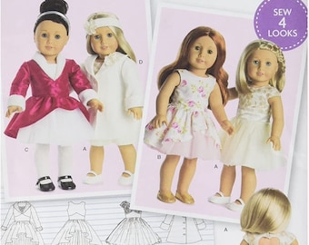 Simplicity Pattern 8536 AMERICAN GIRL Doll Sewing Patterns- 4 Outfits ...