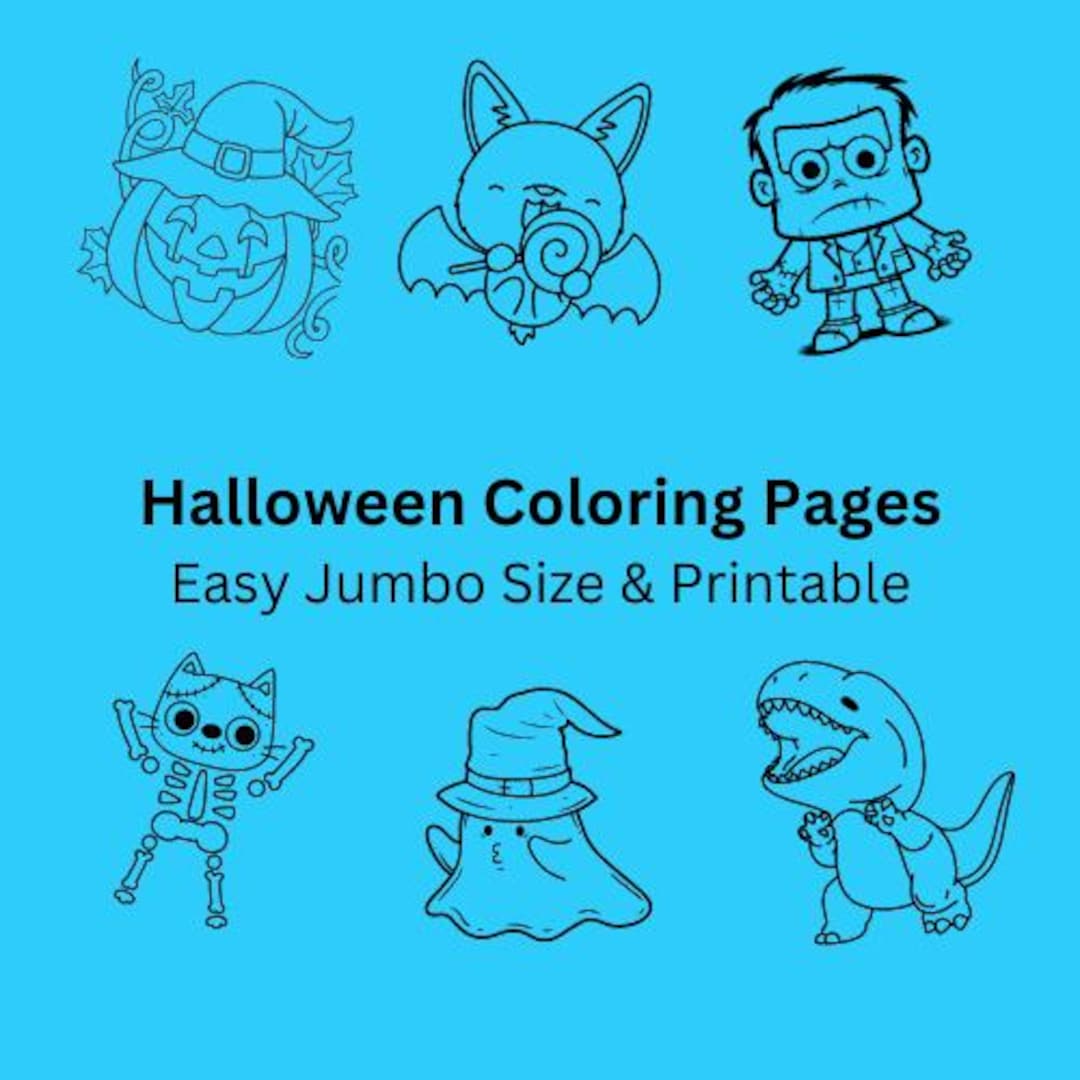 Jumbo Halloween Coloring Pages, Kids Halloween Coloring Sheets ...