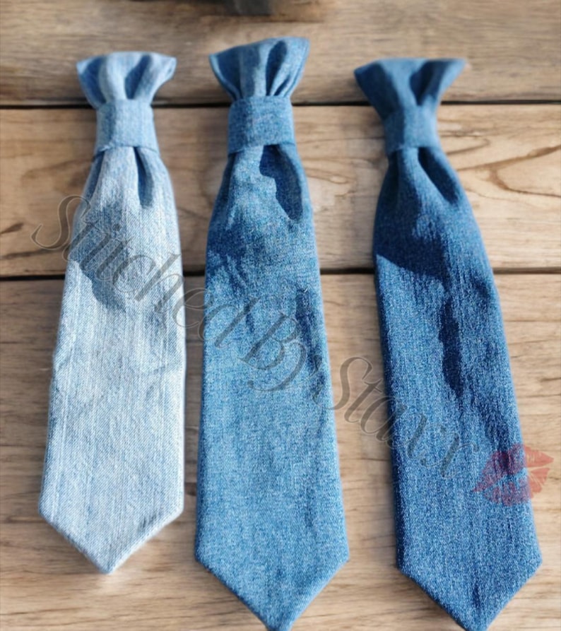 Blank Denim Necktie: Upcycled Jean Tie for DIY Crafts - Etsy