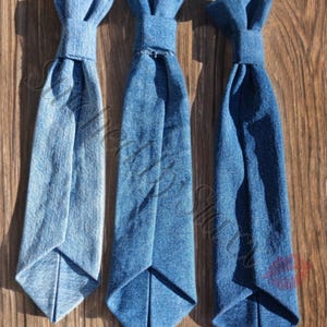 Blank Denim Necktie: Upcycled Jean Tie for DIY Crafts - Etsy