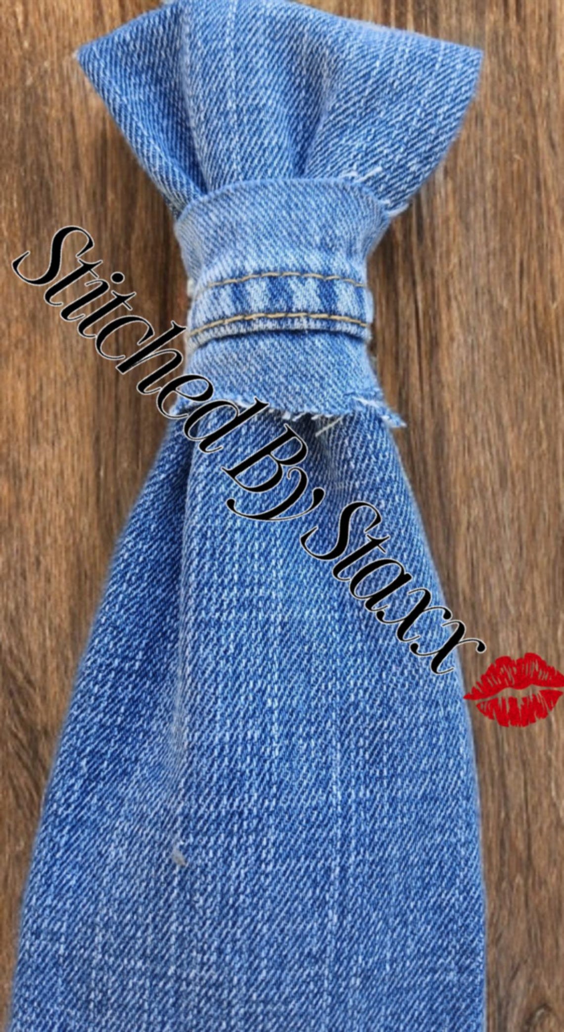 Blank Denim Necktie: Upcycled Jean Tie for DIY Crafts - Etsy