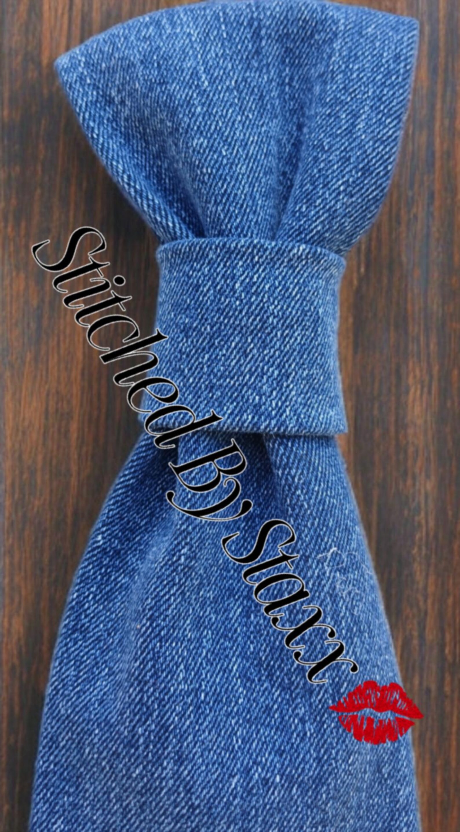 Blank Denim Necktie: Upcycled Jean Tie for DIY Crafts - Etsy