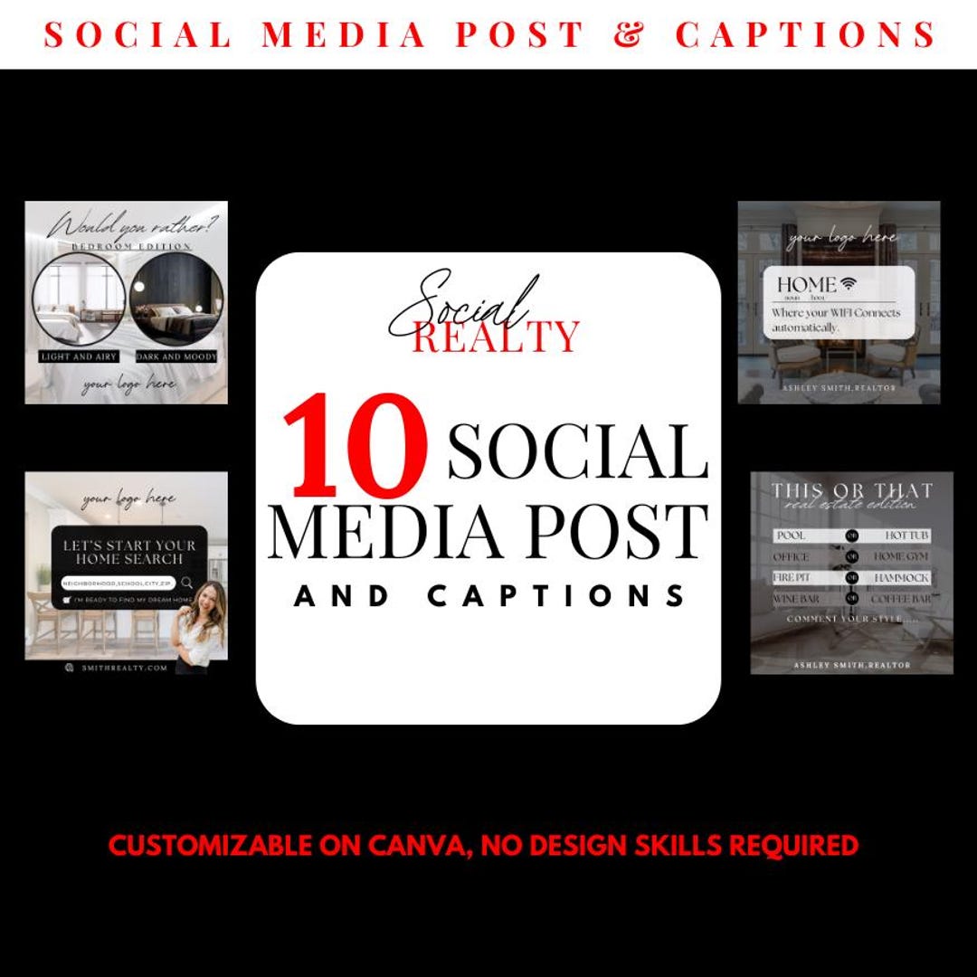 10 Real Estate Instagram Post With Captions | Real Estate Social Media ...