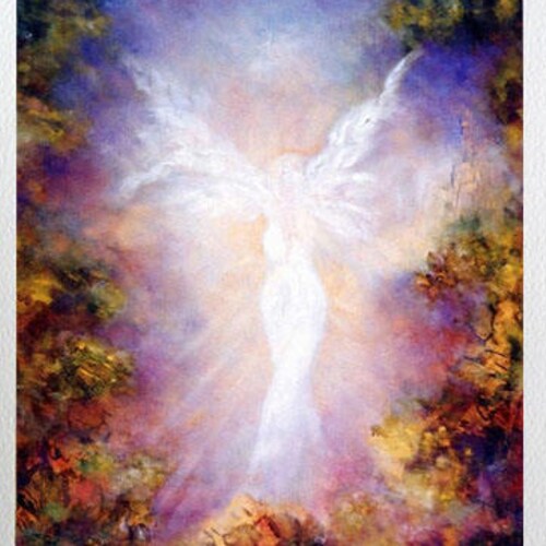 Angel Art Card Blank Card Greeting Cards Angel Art Print - Etsy