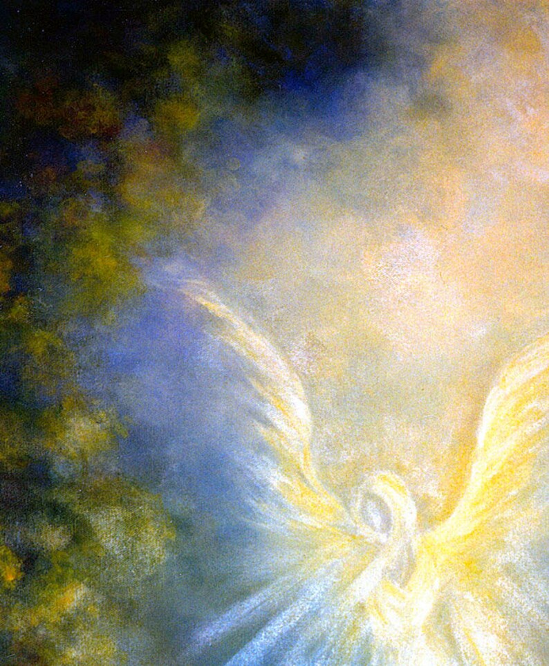 Guardian Angel of Compassion Art Print, Angel Artwork Painting, Home ...