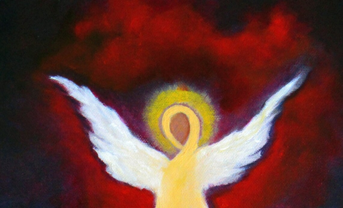 Angel Art Card Blank Card Greeting Cards Angel Gift - Etsy