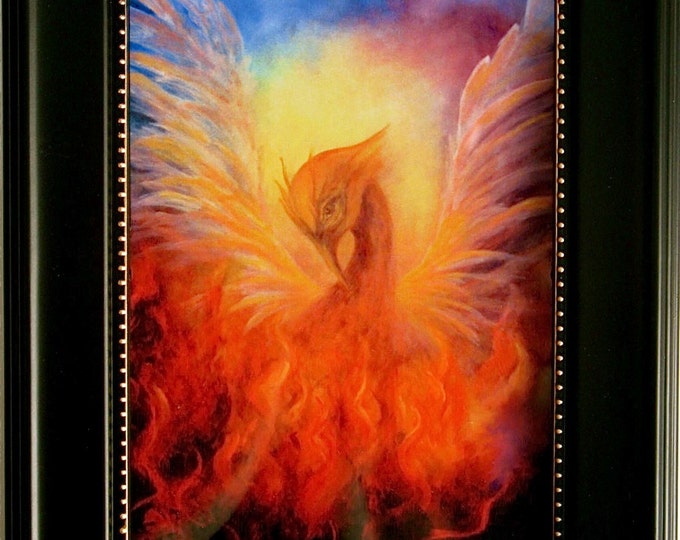 Phoenix Rising-firebird Mythological Fantasy Art Print FRAMED by Marina ...