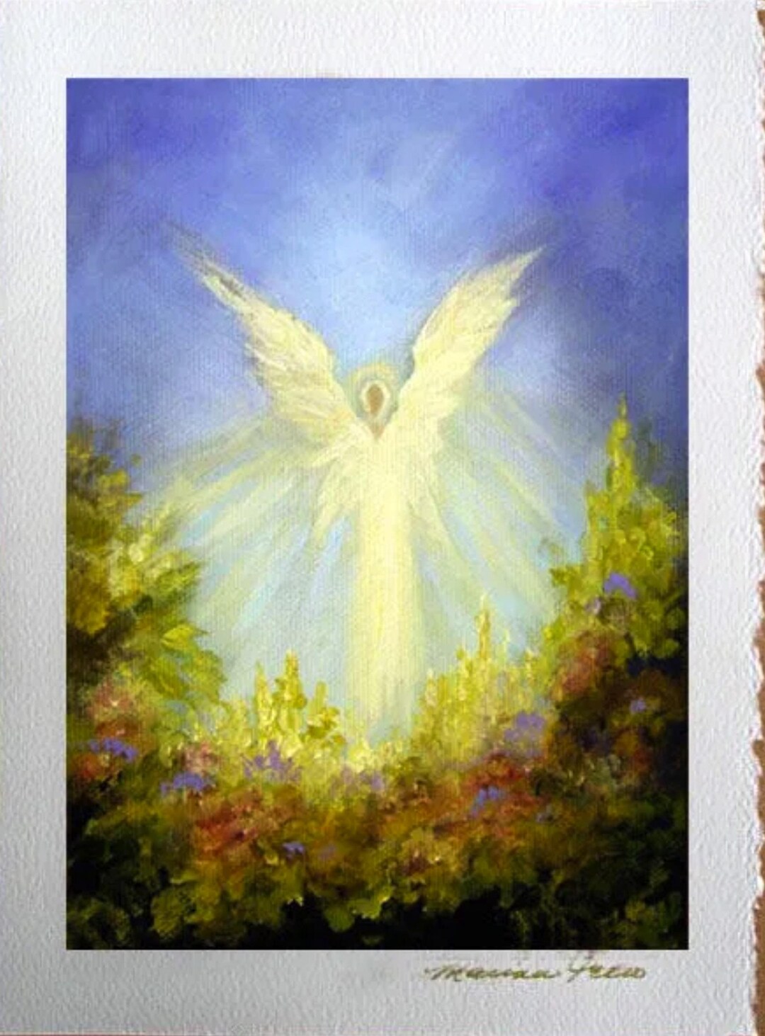 Angel Art Card Blank Card, Greeting Cards, Fine Art Cards, Angel, Blank ...