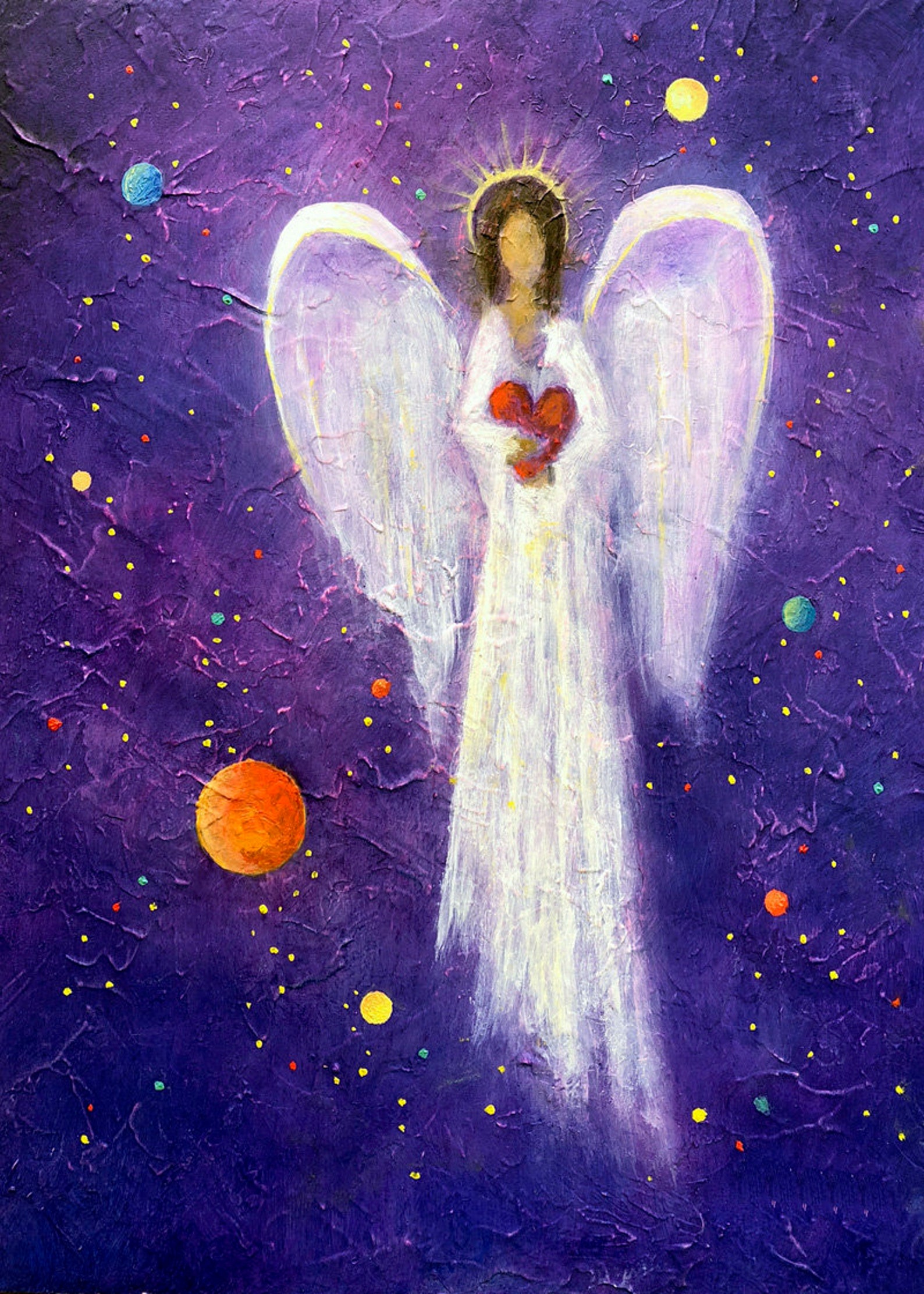 Angel Art Print Framed Angel Art Guardian Angel Print - Etsy