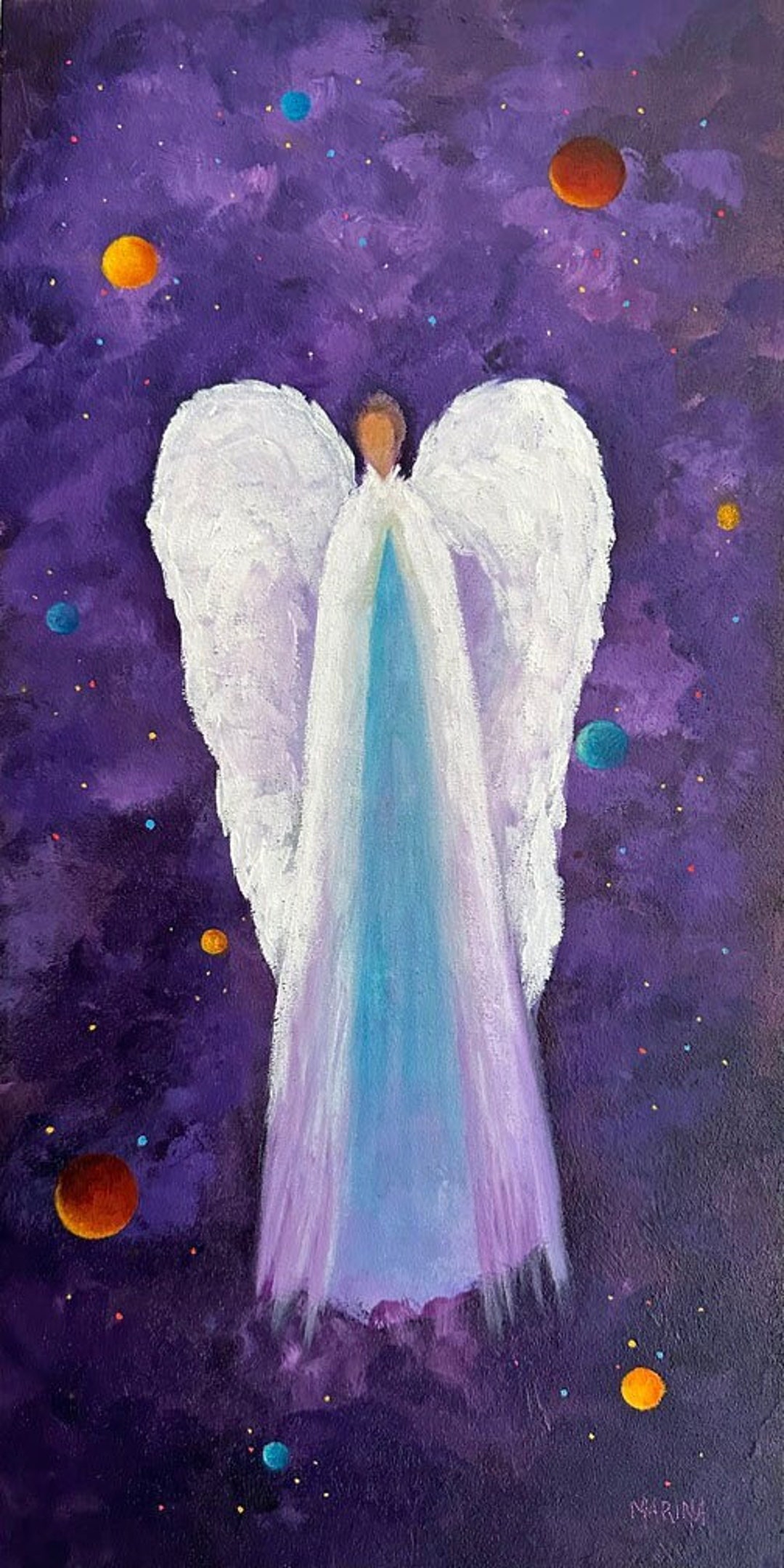 Angelic Messenger Original Oil Painting-spiritual Angel Art-celestial ...