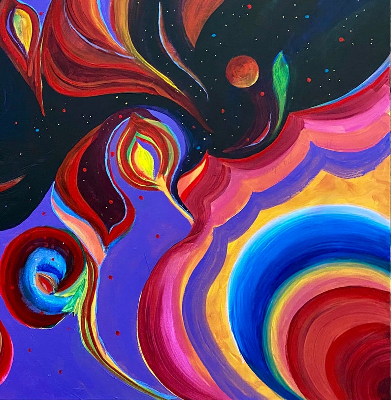 Original Abstract Religious Painting With 23rd Psalm Bible - Etsy