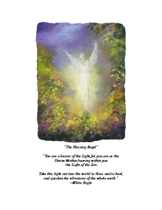 Angel Art Print Poster Inspirational Quotation Guardian | Etsy
