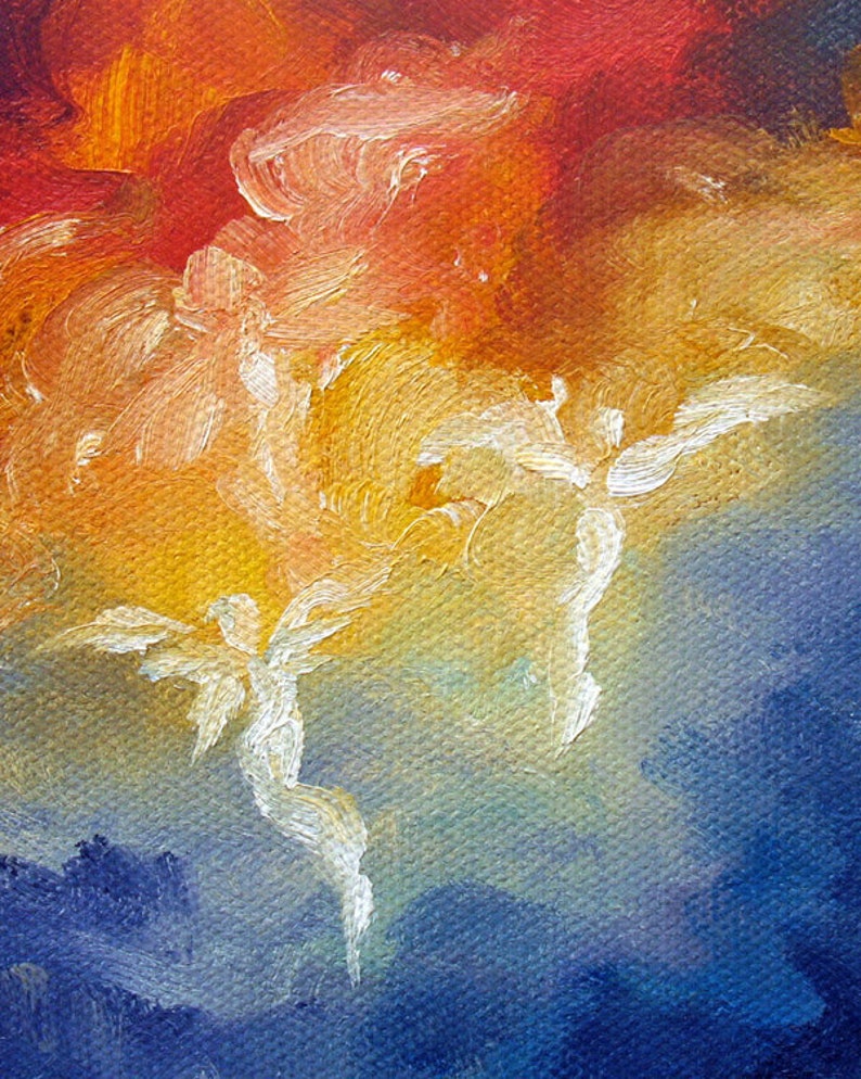 Angel Art Print Angel Poster Guardian Angel Spiritual Gift - Etsy