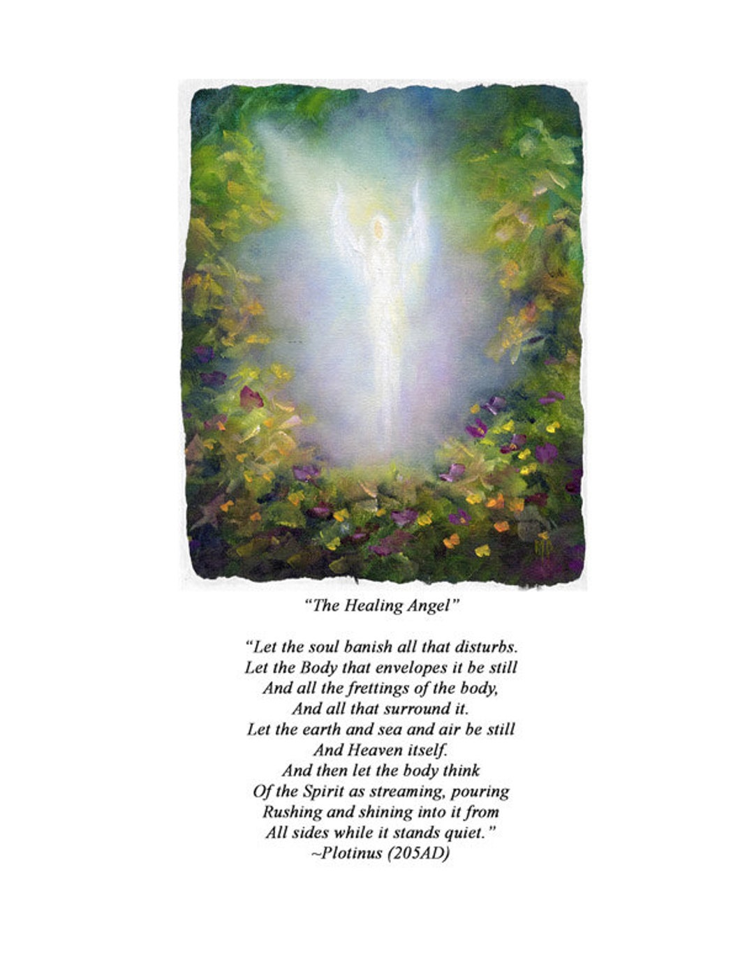 Angel Art Print Inspirational Angel Art Spiritual Art Gift - Etsy